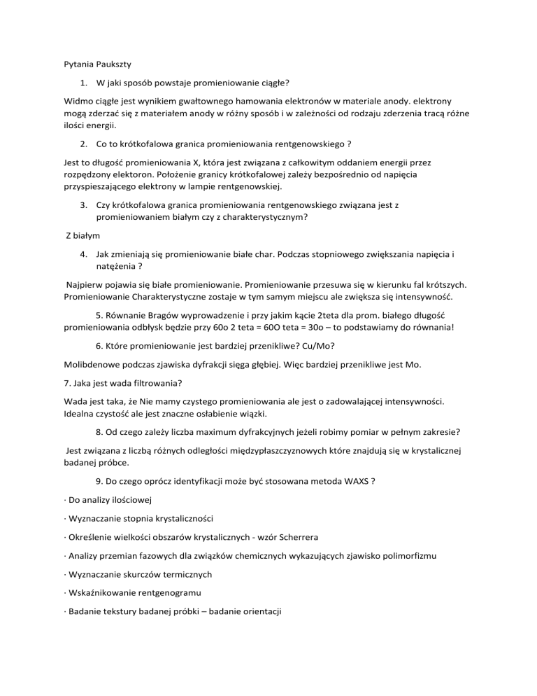 Pytania Paukszty Pytania Paukszty