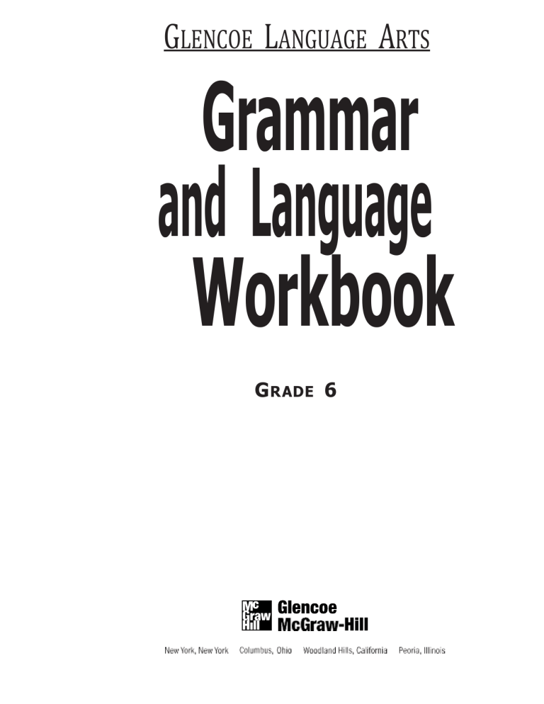 Grade 6 English Grammar and Language Workbook