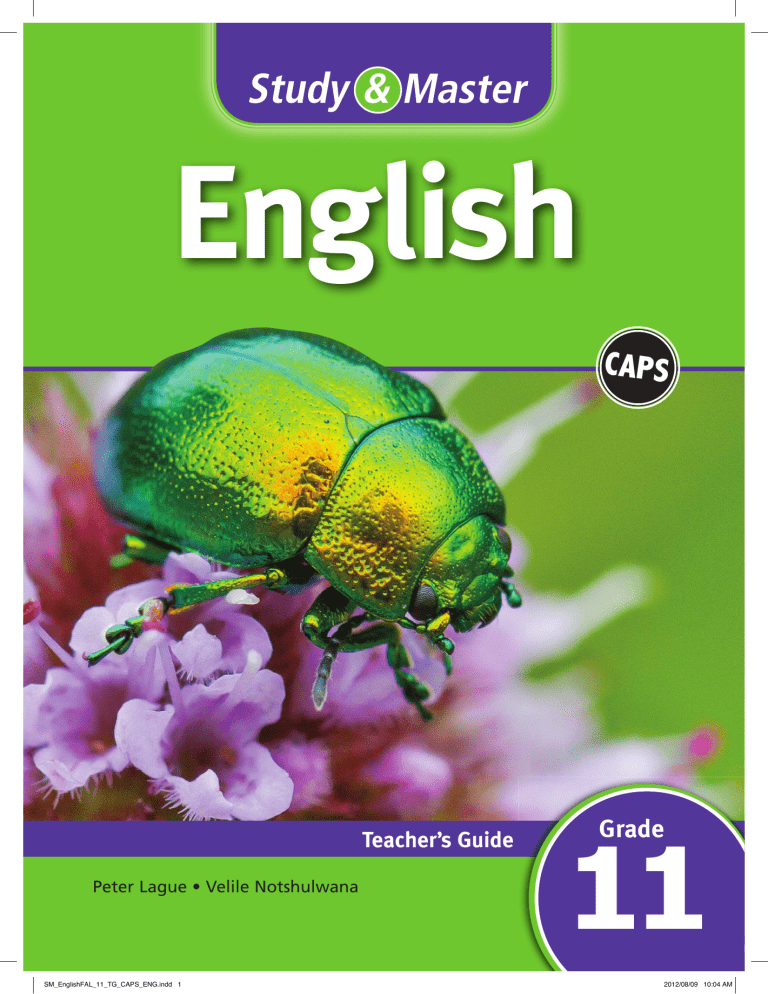 Study Master English First Additional Language Grade 11 Teachers Guide Study Master English First Additional Language Grade 11 Teachers Guide