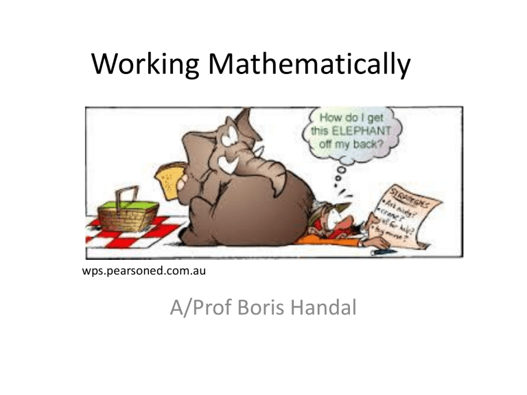 Tutorial Week 7 Working Mathematically