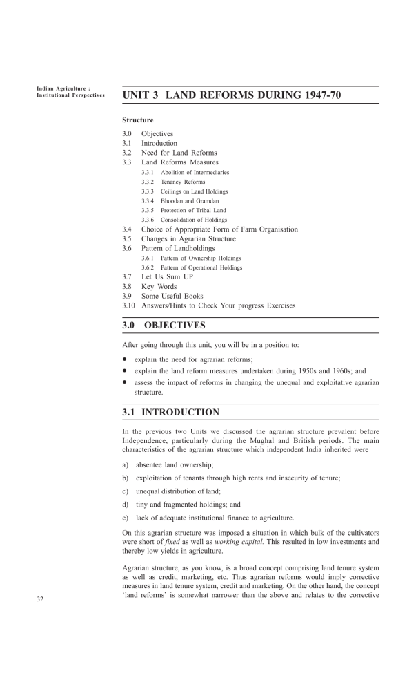 Land reforms 1
