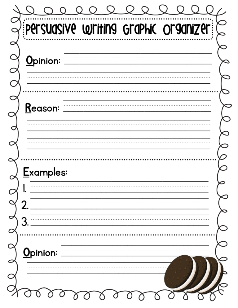 Persuasive Writing Graphic Organizer