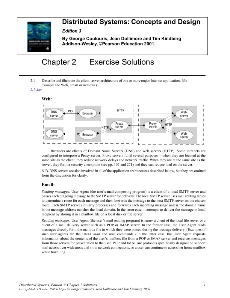 Distributed systems concepts and design