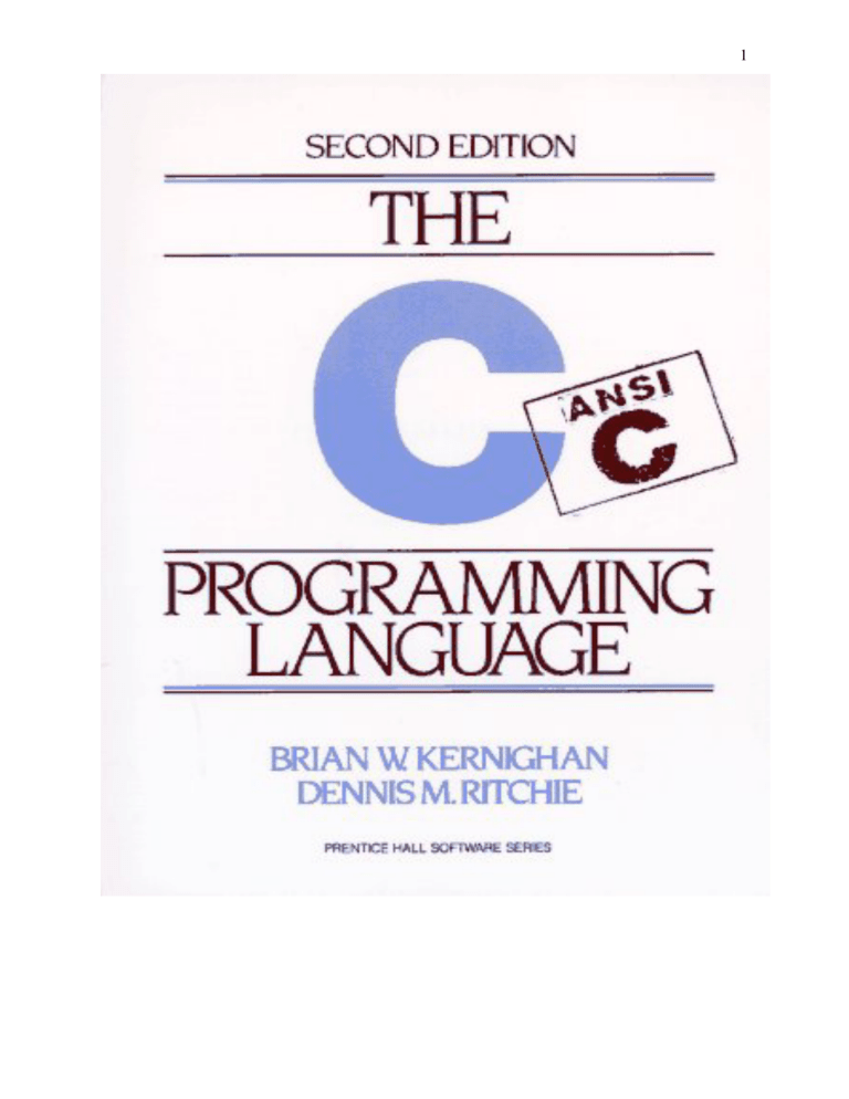 The C Programming Language Textbook