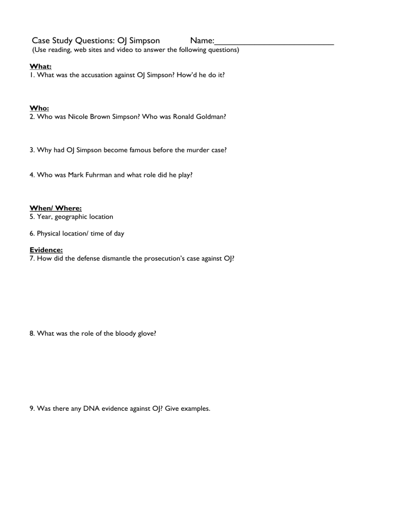Case Study Questions new