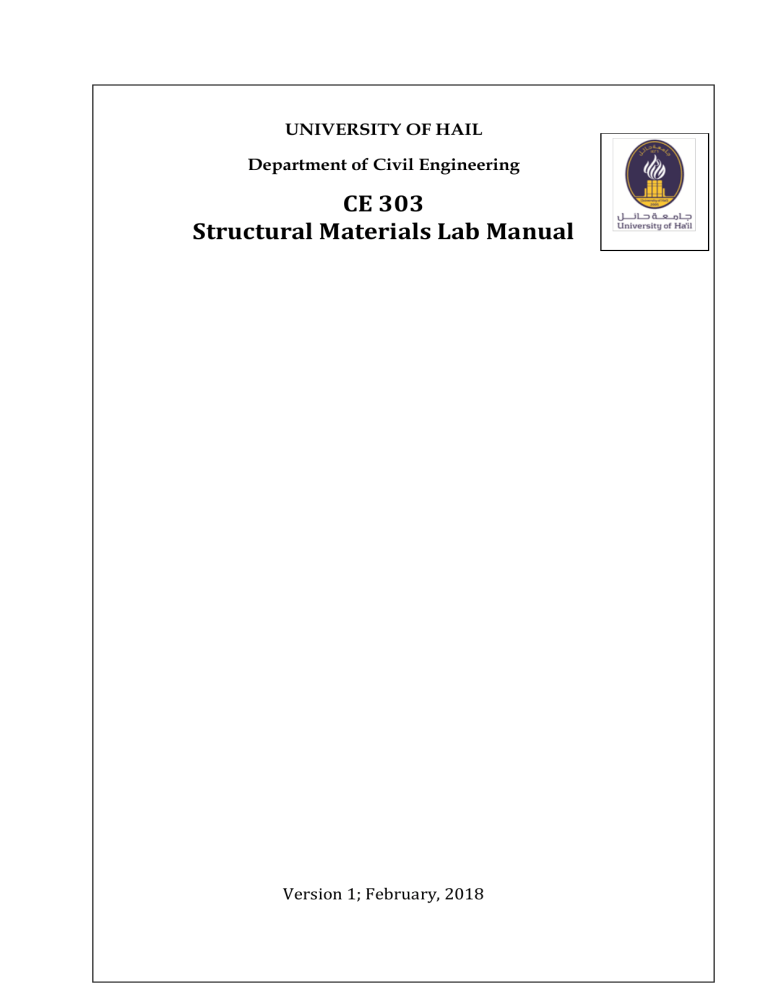 CE 303 Lab Manual