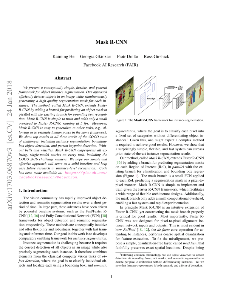 Mask R-CNN: Instance Segmentation Framework