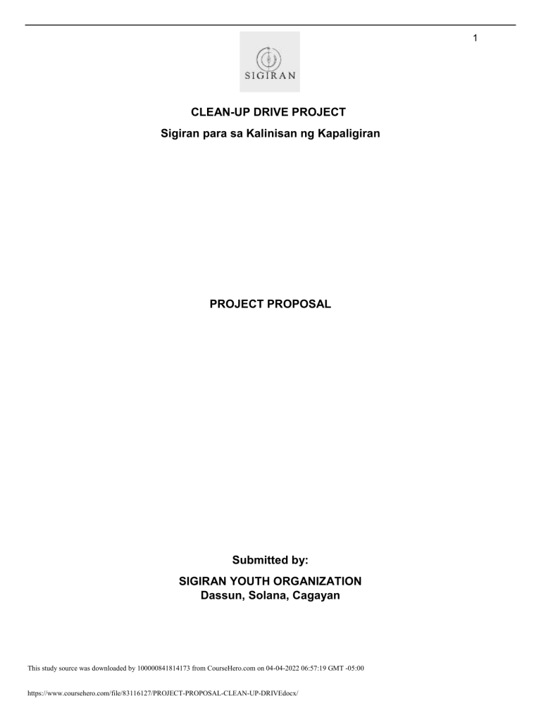 PROJECT PROPOSAL CLEAN UP DRIVE docx 1 converted