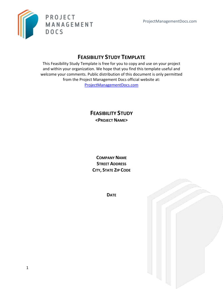 Feasibility Study Template | Project Management