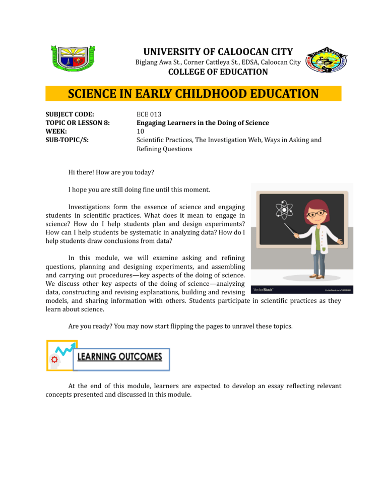Engaging Learners in Science: ECE Module