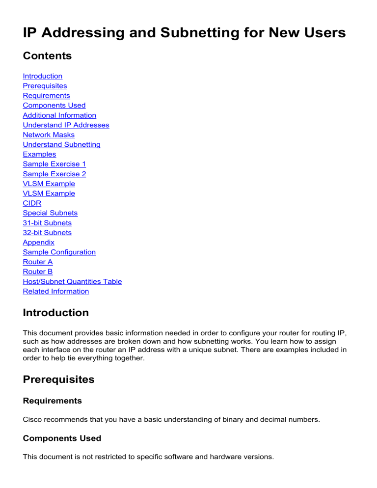IP Addressing and Subnetting Guide for New Users