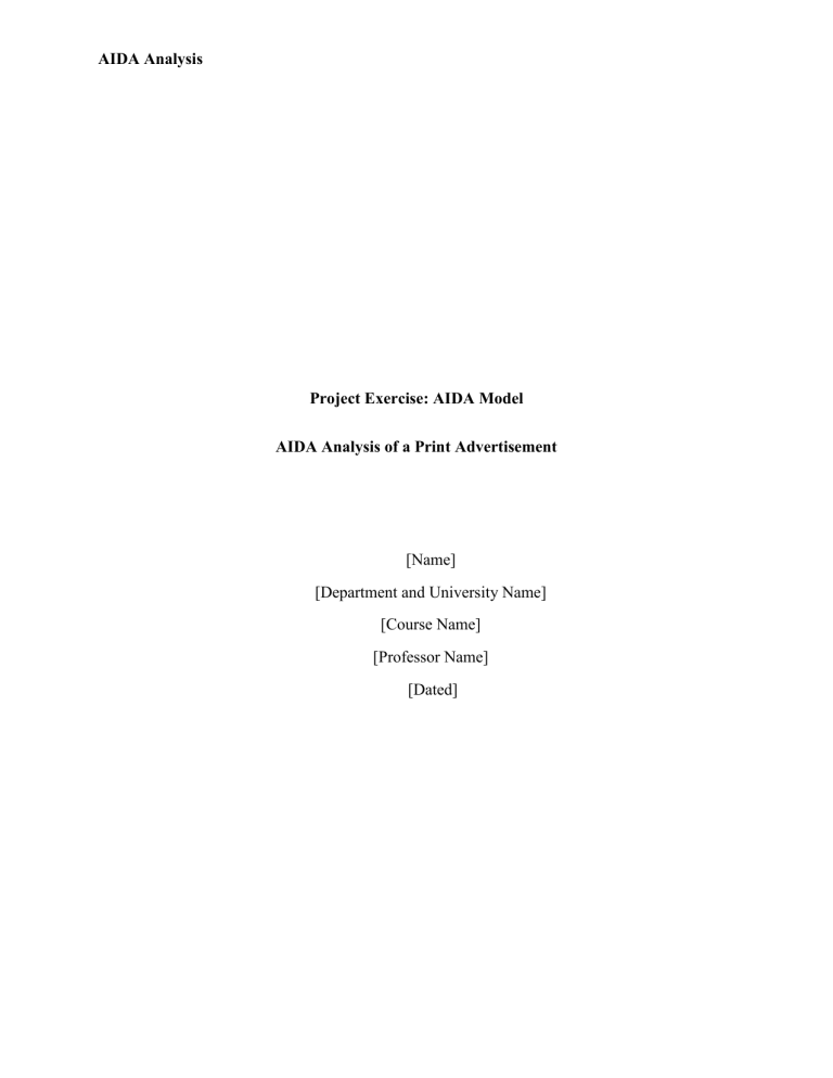 AIDA Analysis Project Exercise