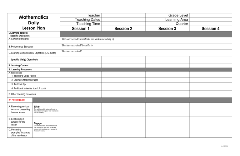 DLL 7Es Template