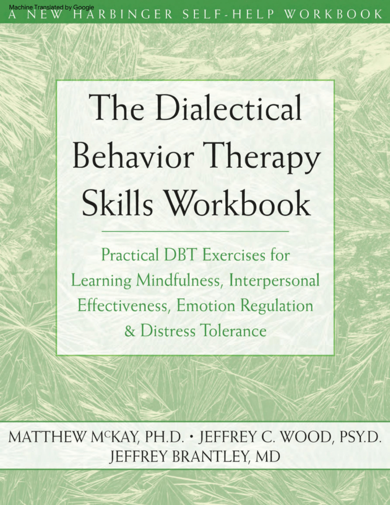 Dbt skills workbook Dbt skills workbook