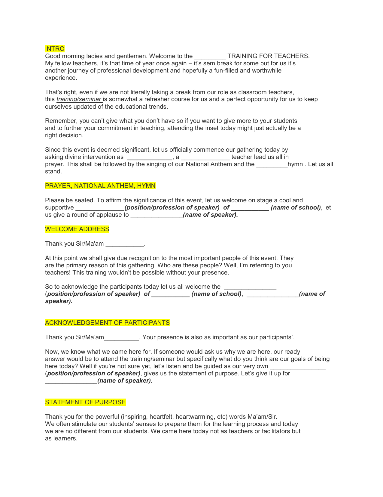 Emcee Script For Inset Seminar For Teachers Vrogue co