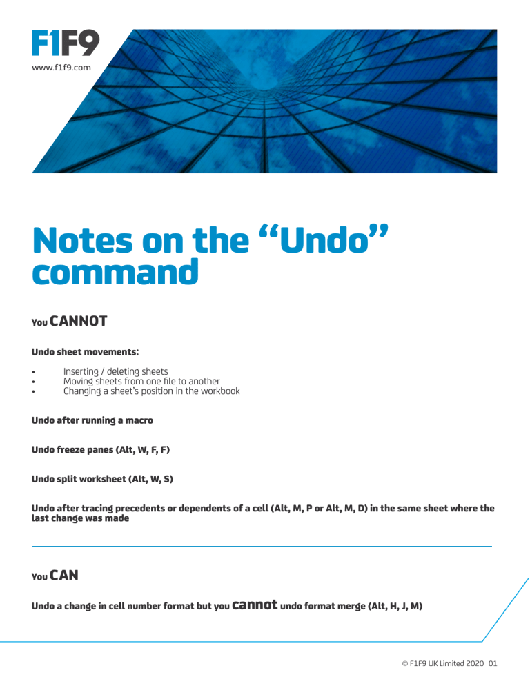 Facts About The Undo Command June2020