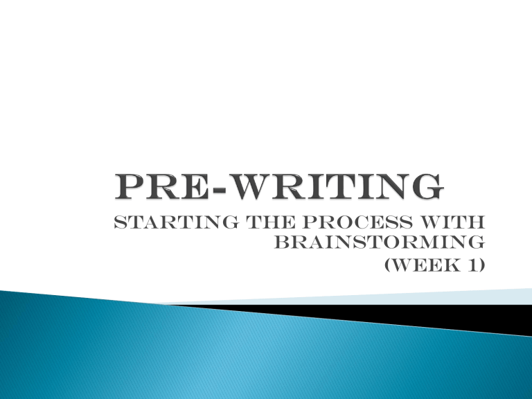 Pre Writing