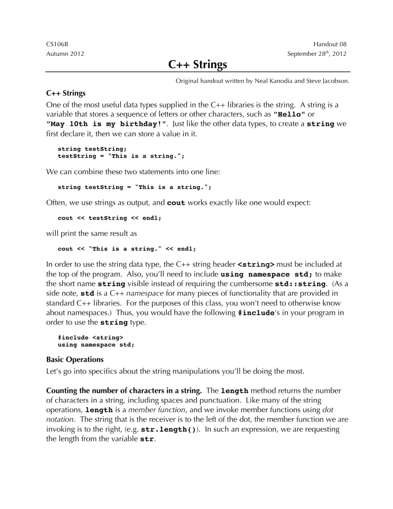 C Strings