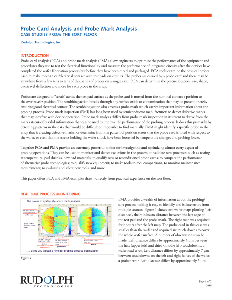 Probe Card & Mark Analysis: Case Studies from Sort Floor