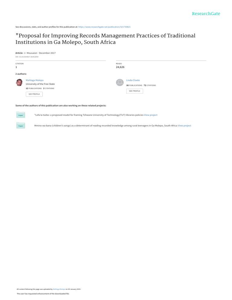 Proposal for Improving Records Management Practice project 2(4)