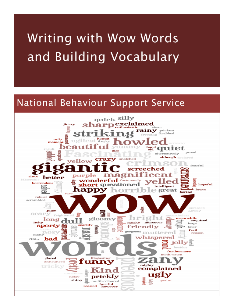 Writing with Wow Words: Vocabulary & Story Starters