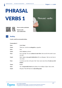 FRIENDSHIP PHRASAL VERBS