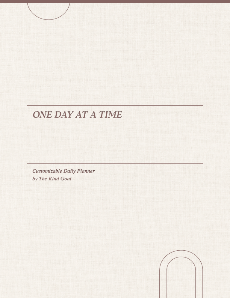 Customizable Daily Planner