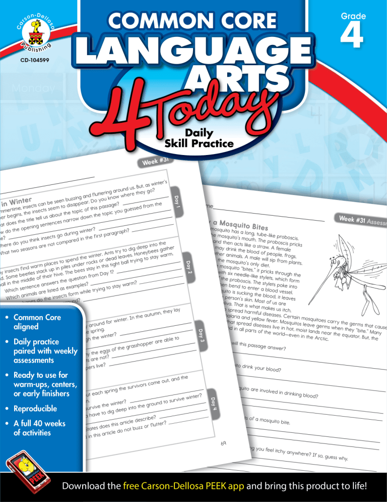 COMMON CORE ELA GRADE 4 2 