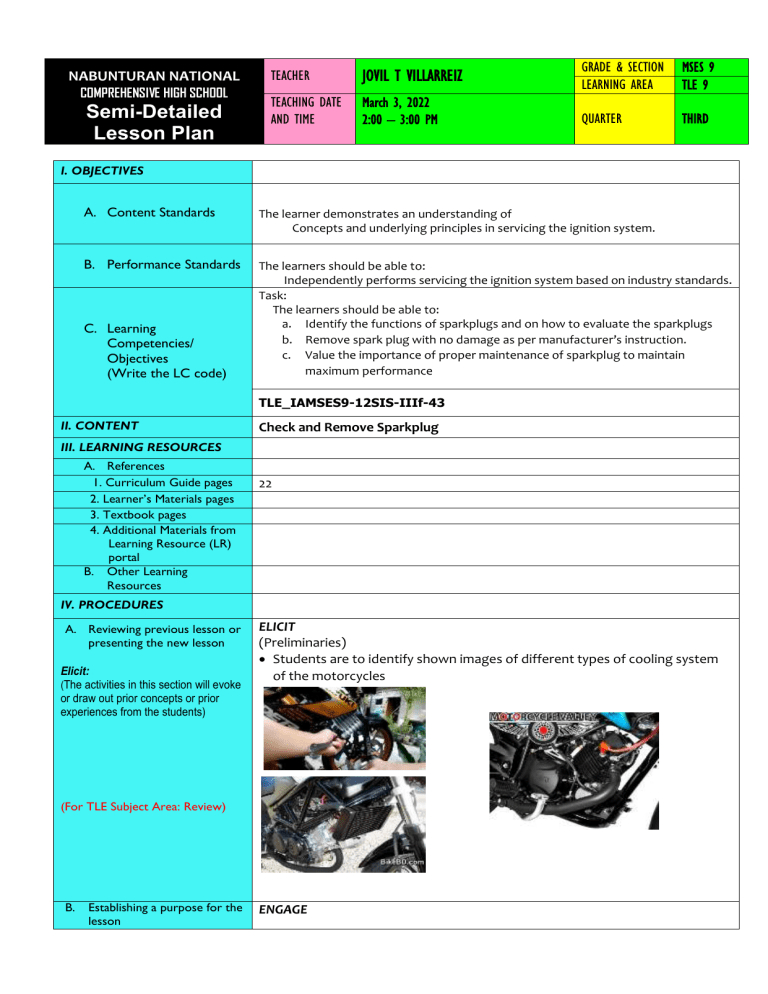 7Es lesson plan