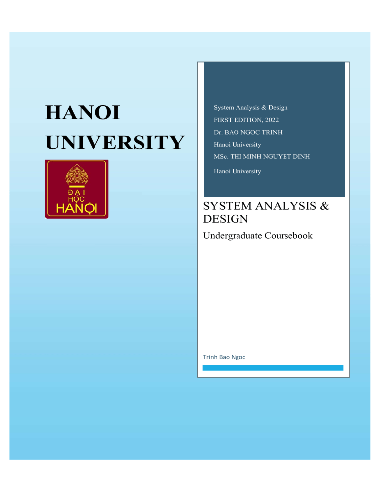SYSTEM ANALYSIS DESIGN