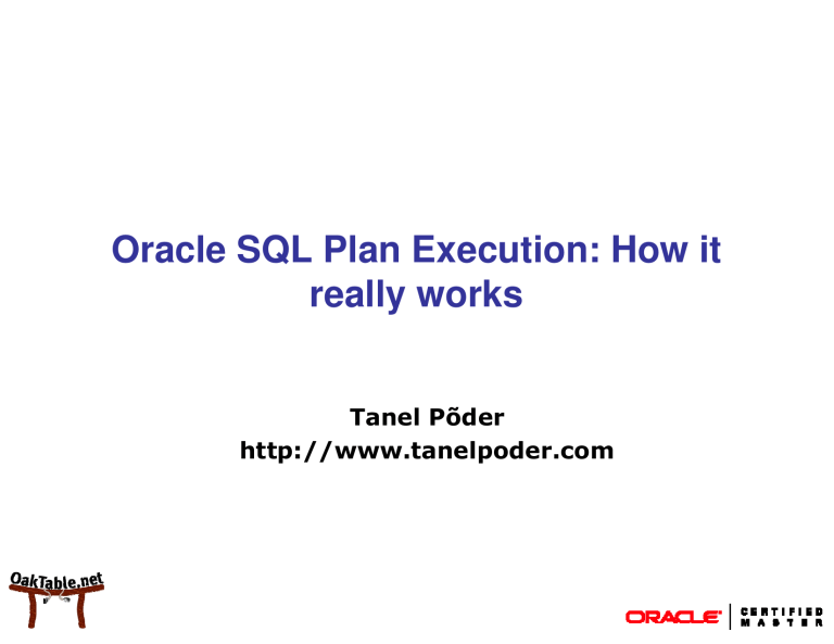 Oracle SQL Plan Execution