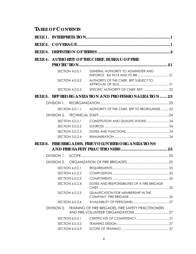 Fire Code IRR Of RA 9514 Fire Code Of Th Fire Code IRR Of RA 9514 Fire Code Of Th