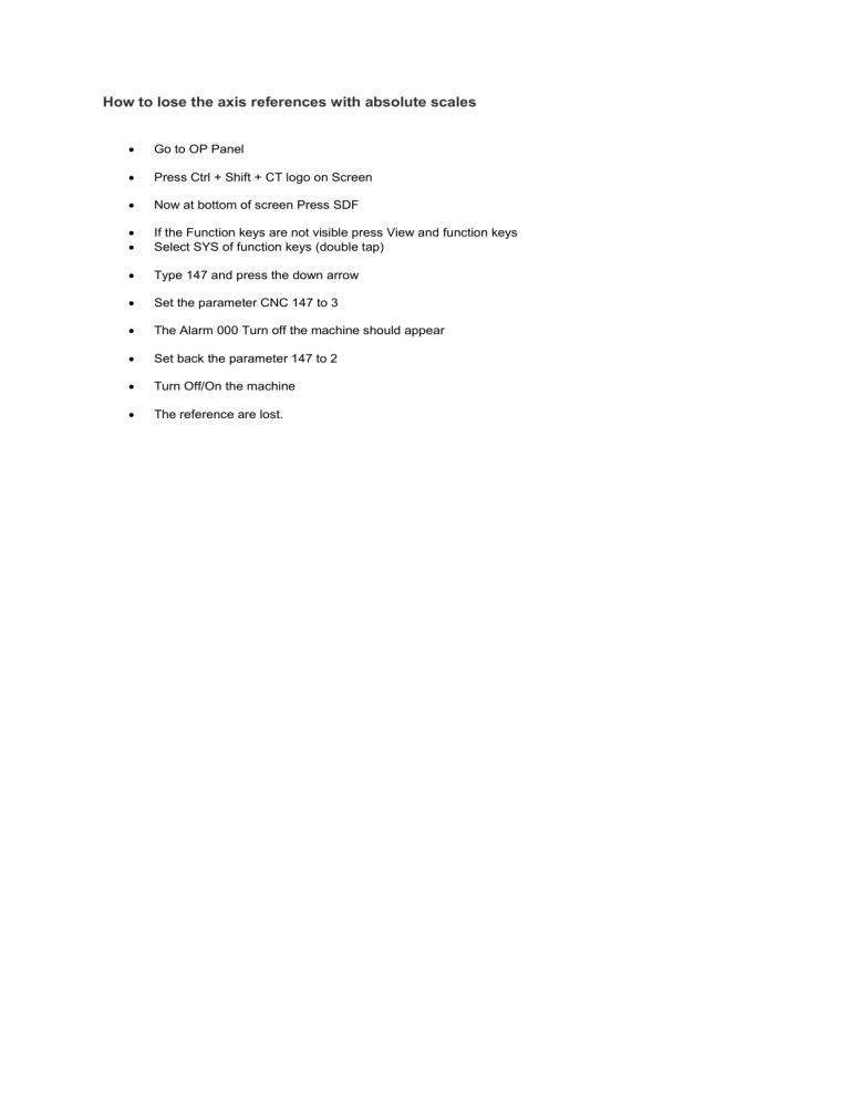 Lose Axis References With Absolute Scales Machine Instructions