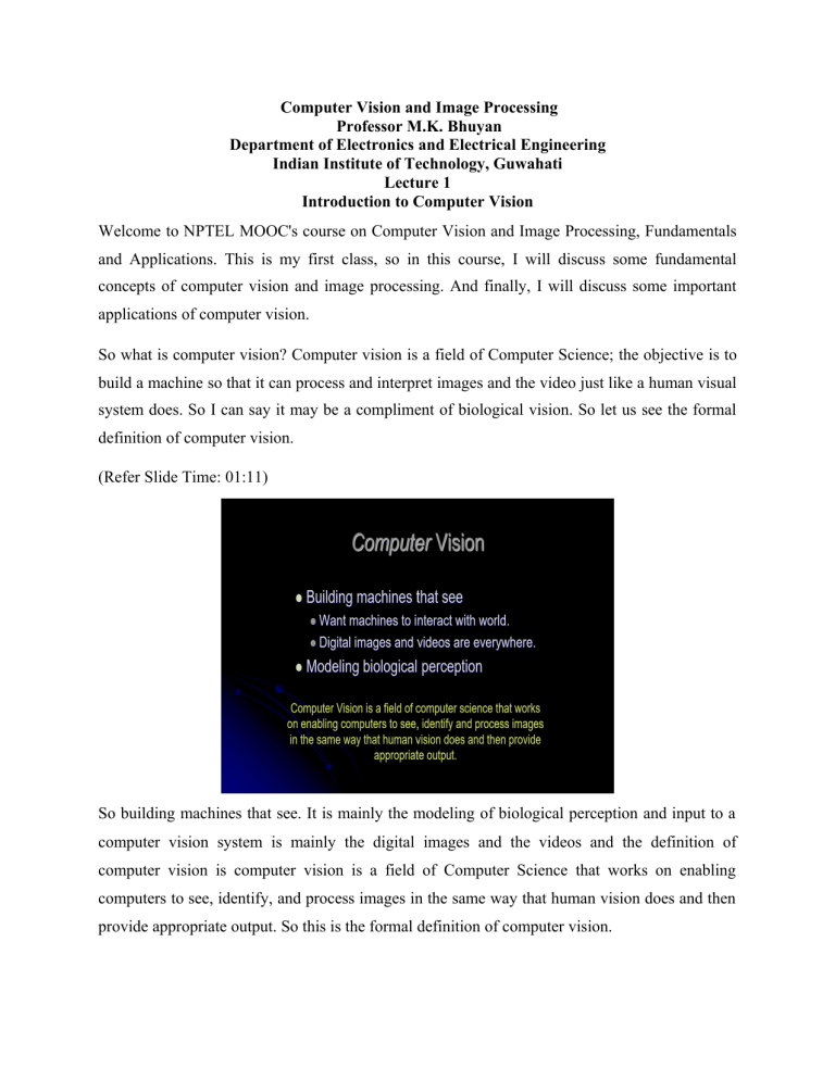 Computer Vision And Image Processing