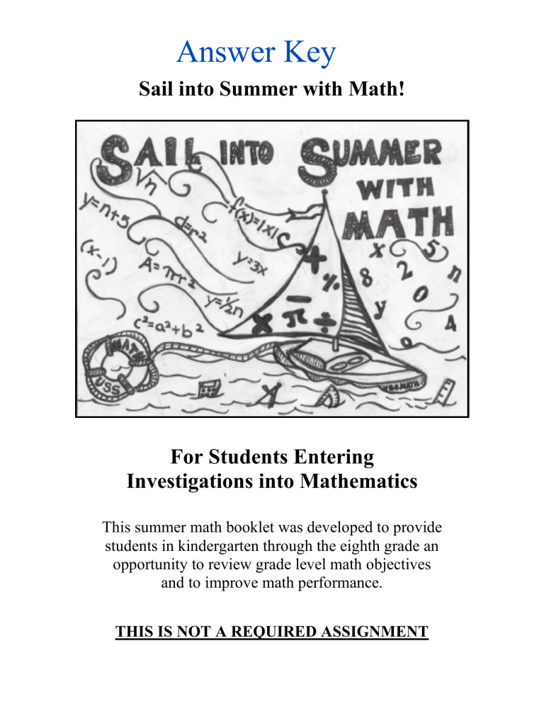 Im summer packet answer key