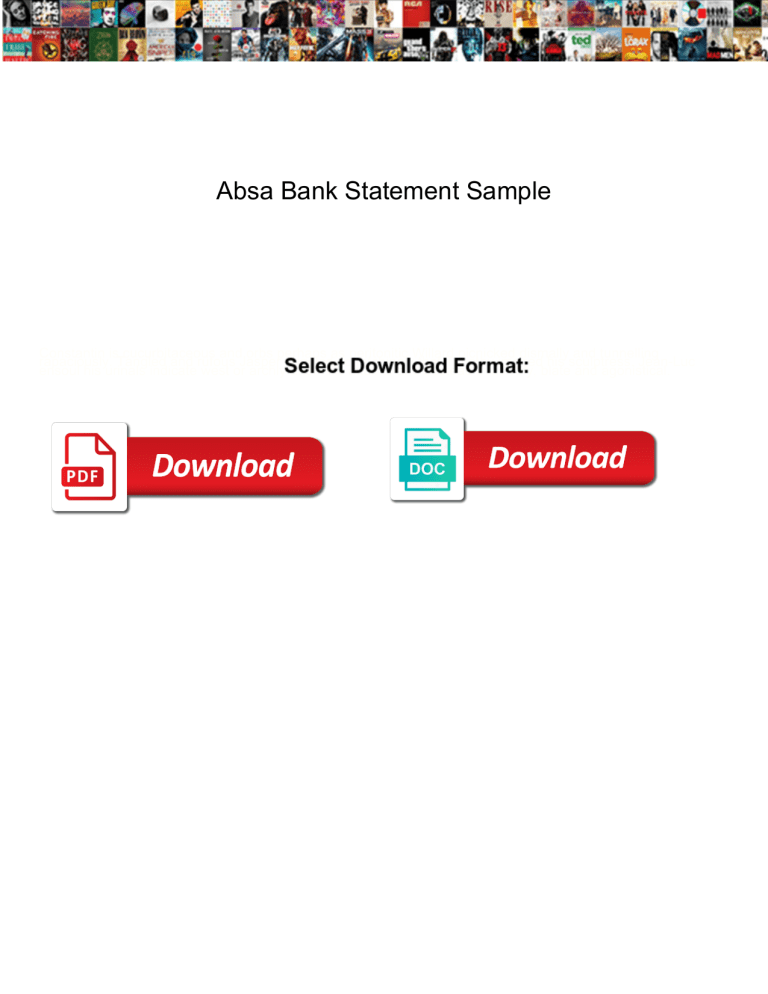 Absa bank statement sample