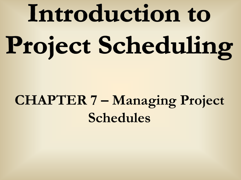 Project Schedule Management: A Comprehensive Guide Project Schedule Management: A Comprehensive Guide