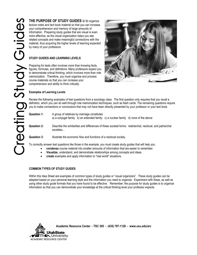 Creating Study Guides