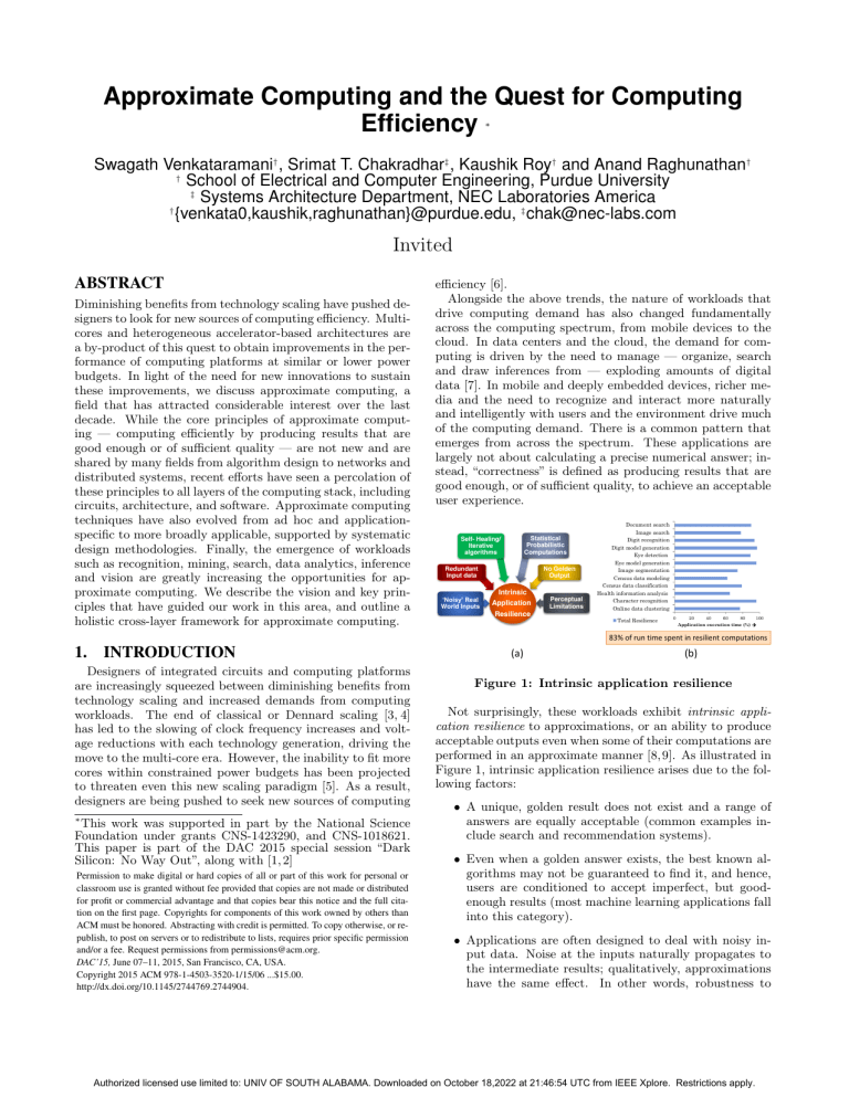 Approximate Computing Efficiency Quest