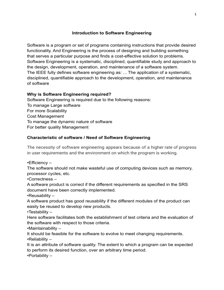 Software Engineering