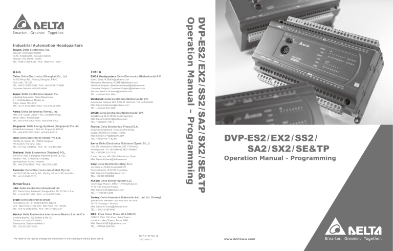 DELTA IA-PLC DVP-ES2-EX2-SS2-SA2-SX2-SE-TP PM EN 20220412