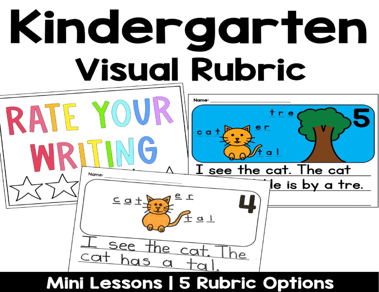 Kindergarten Visual Writing Rubric & Lesson Plans