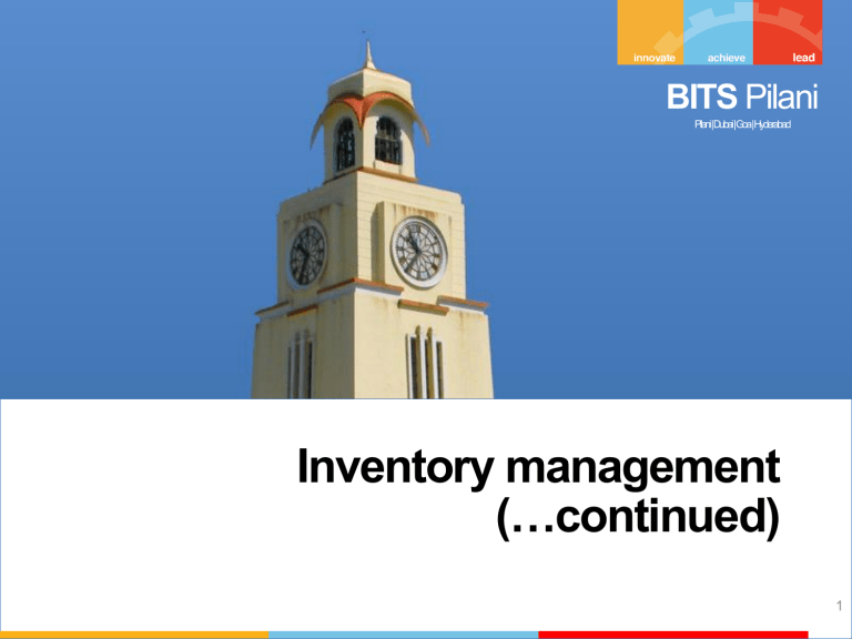 Inventory & Aggregate Planning Presentation