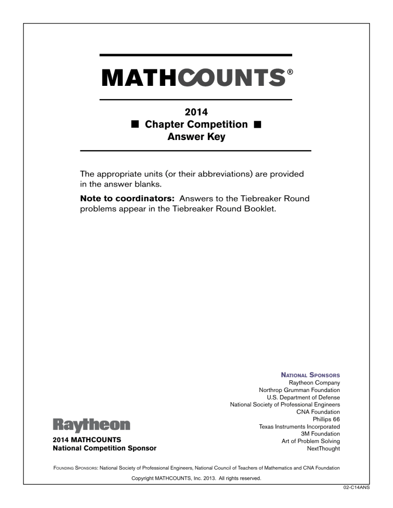 2014 Chapter Answer 2014 Chapter Answer
