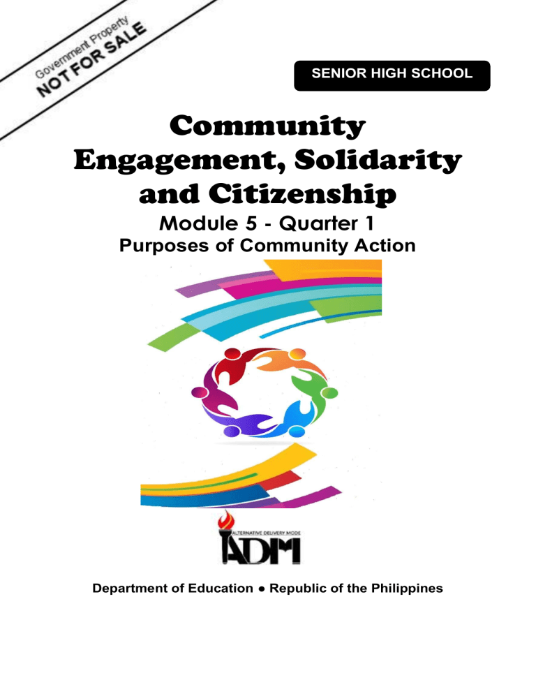 Community Engagement Module: Purposes of Action