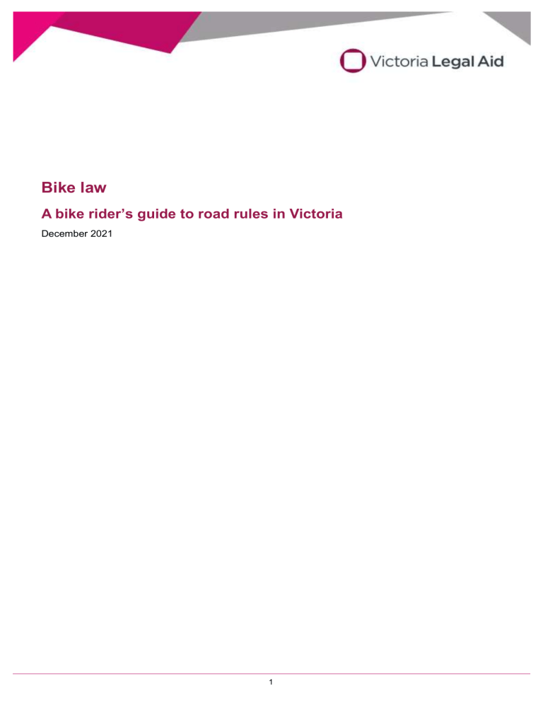 Bike Law: A Rider's Guide to Road Rules in Victoria