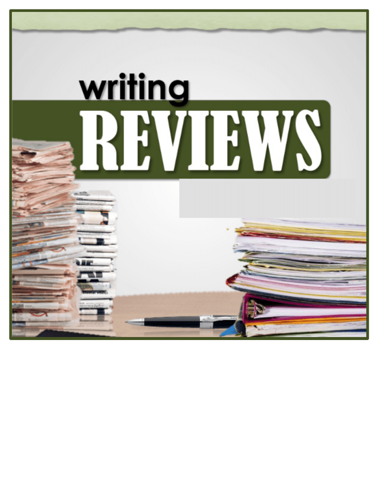 Writing Reviews Worksheet: Object Description & Opinion