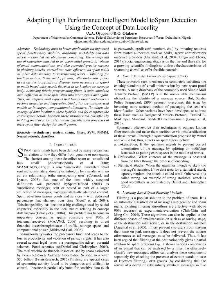 Intelligent Spam Detection with Data Locality