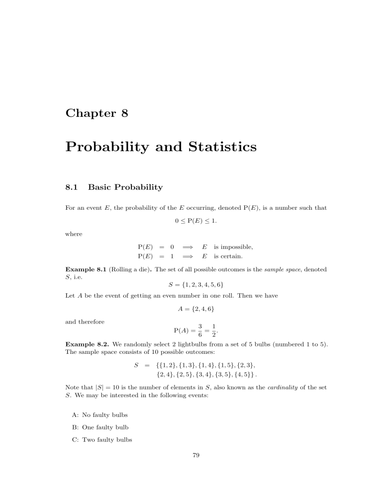 Probability and Statistics: Basic Concepts & Distributions