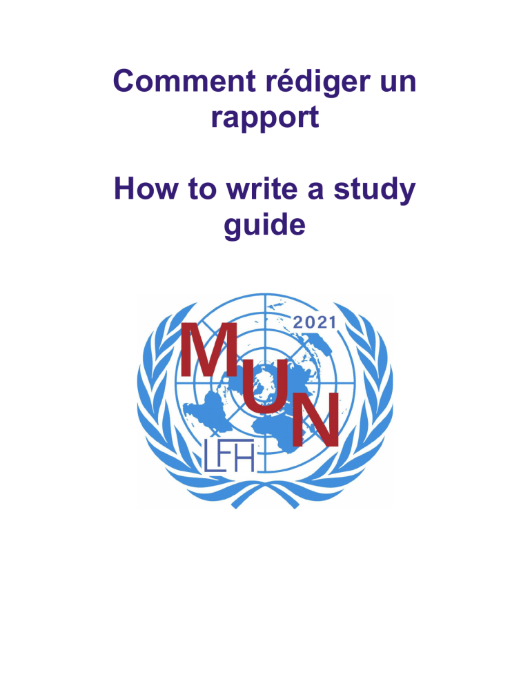How To Write A Study Guide